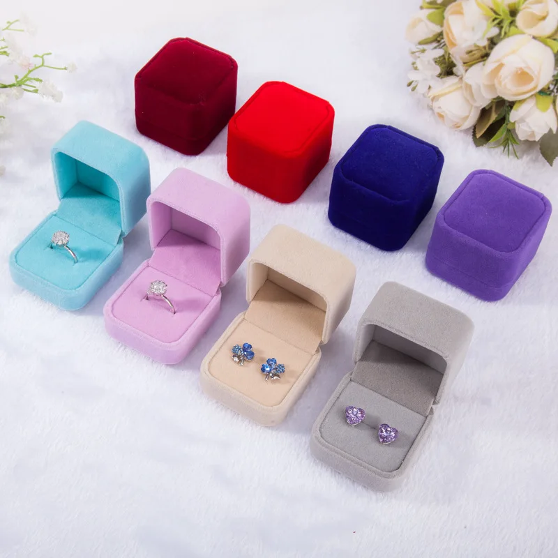 Luxury Round Earring Box With Velvet Insert Ring Jewellery Boxes ...
