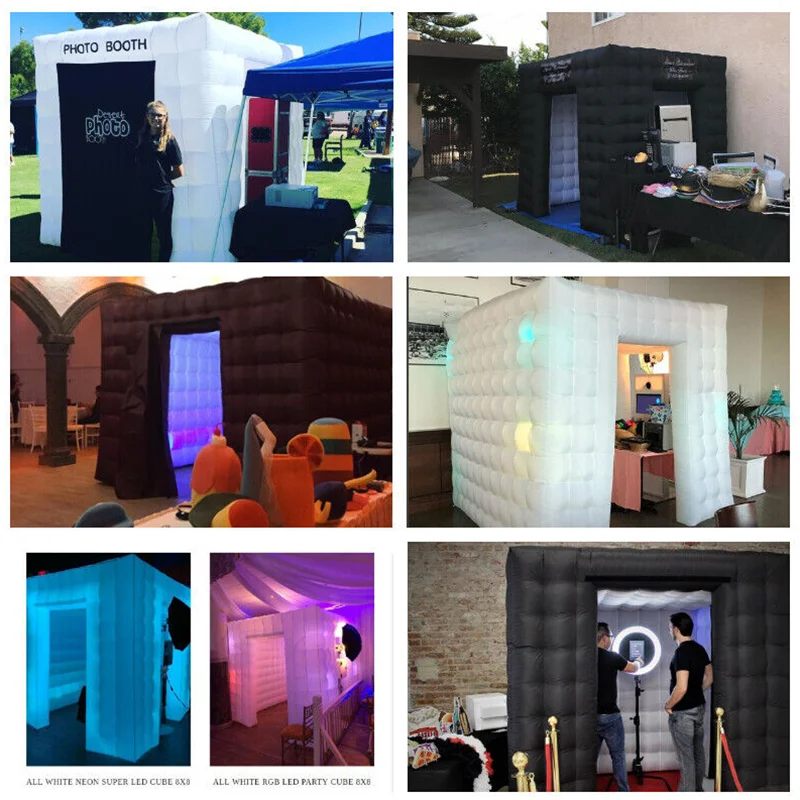 High Quality 360 Photo Booth With Backdrop Enclosure Led Infinity Photo ...