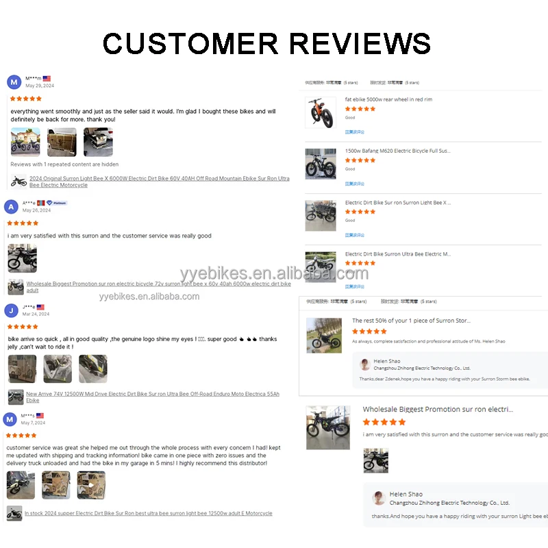 Suron Hyperbee 5000W Electric Dirtbike - Power & Eco-friendly