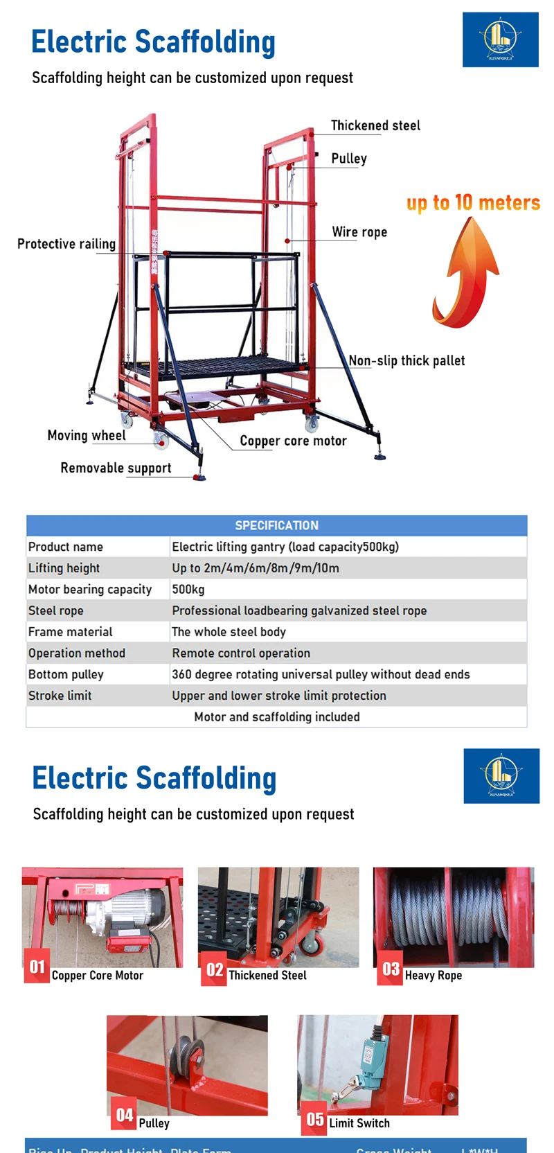 Xuyang Control Automatic Foldable Electric Lifting Ladder