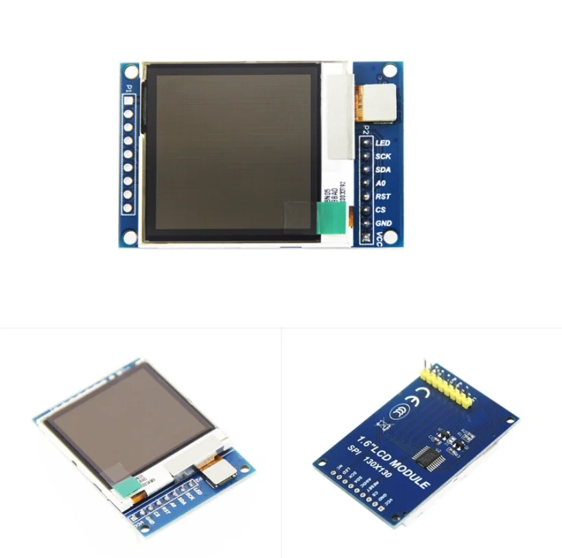 1.6 Inch Spi Serial Port Lcd Screen Tft Module 130*130 Semi-reverse ...