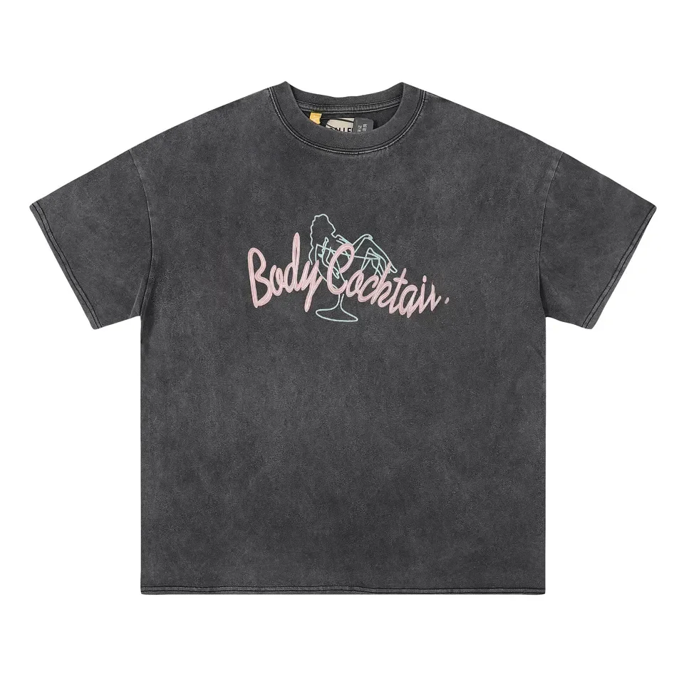 Fashion Custom Stone Washed T Shirt Men's Graphic High Street T Shirt ...