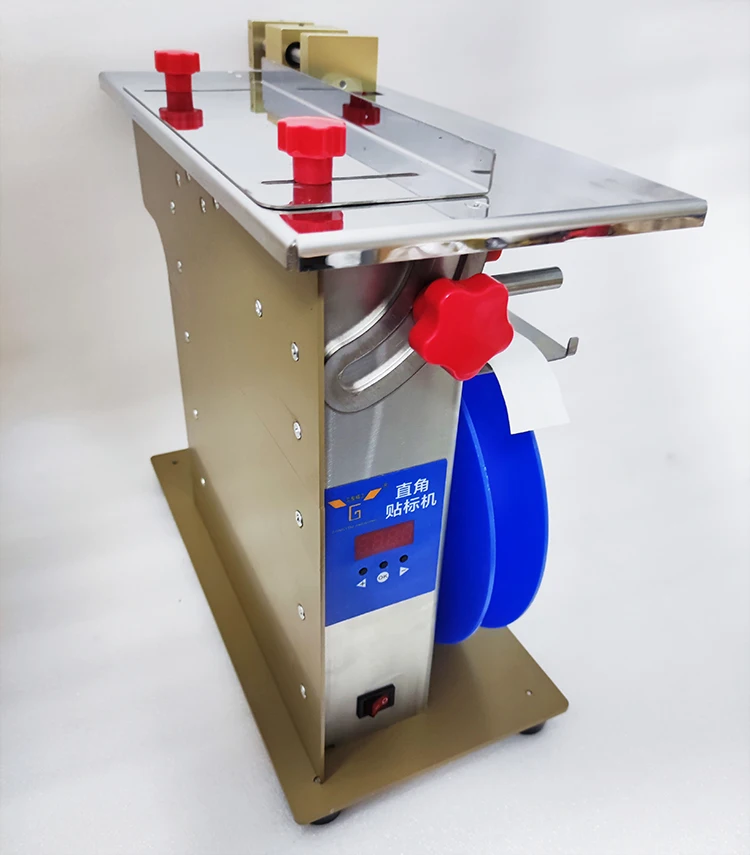 Small Semi-automatic Labeling Machine Label Stripper Right Angle ...