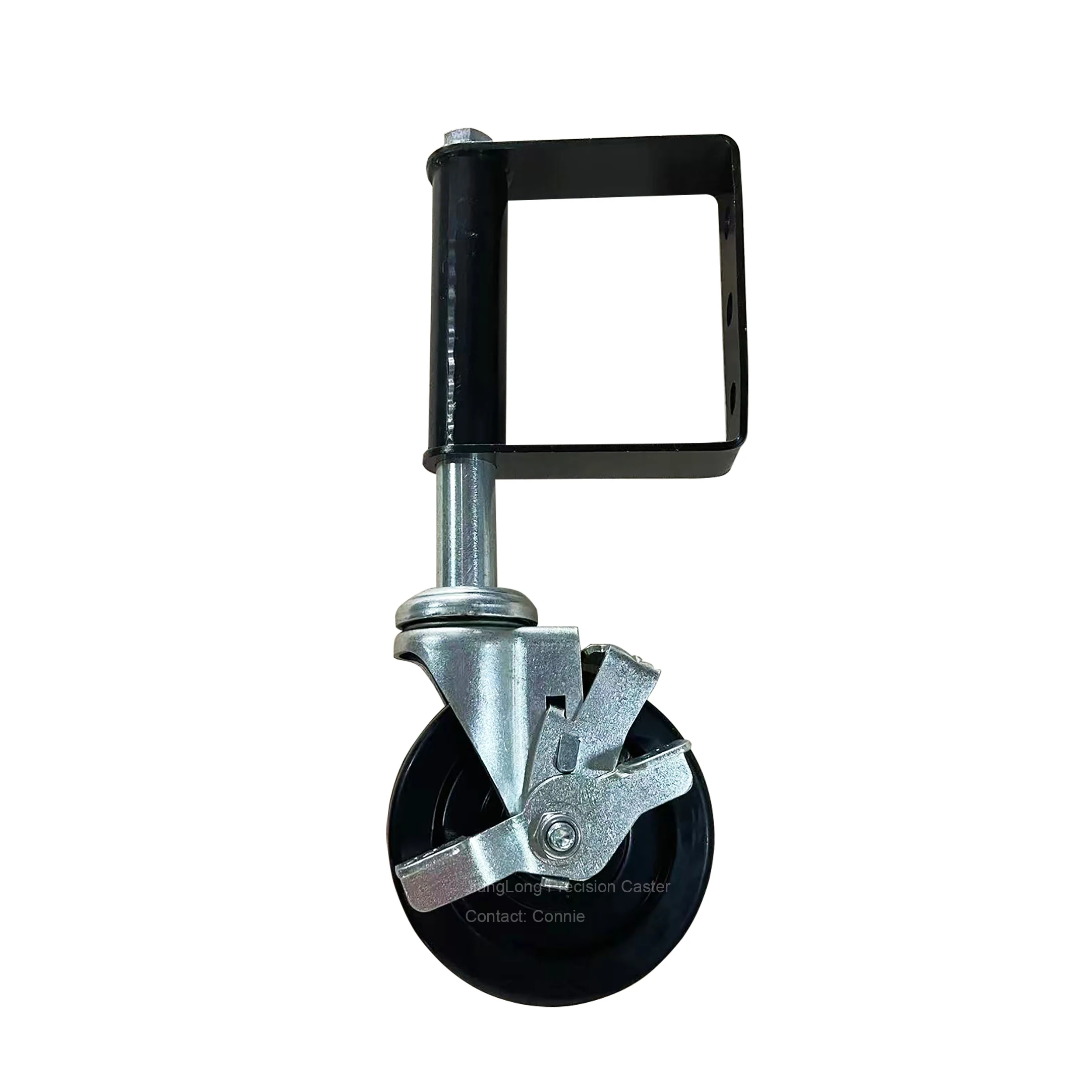 80kgs 4 Inch100mm Hard Rubber Spring Loaded Door Caster Rotating 100mm ...