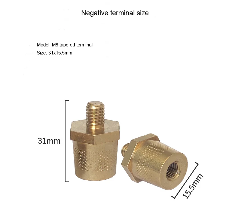 Pure Copper Car Battery Screw Pile Head M8 - Brass M8