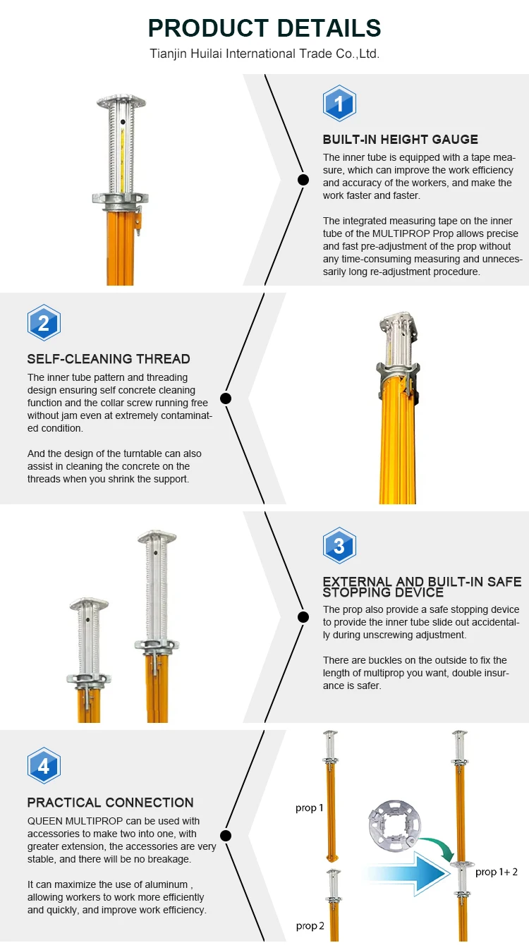 Multiprop Aluminium Slab Shoring Prop Shoring Posts for Concrete ...