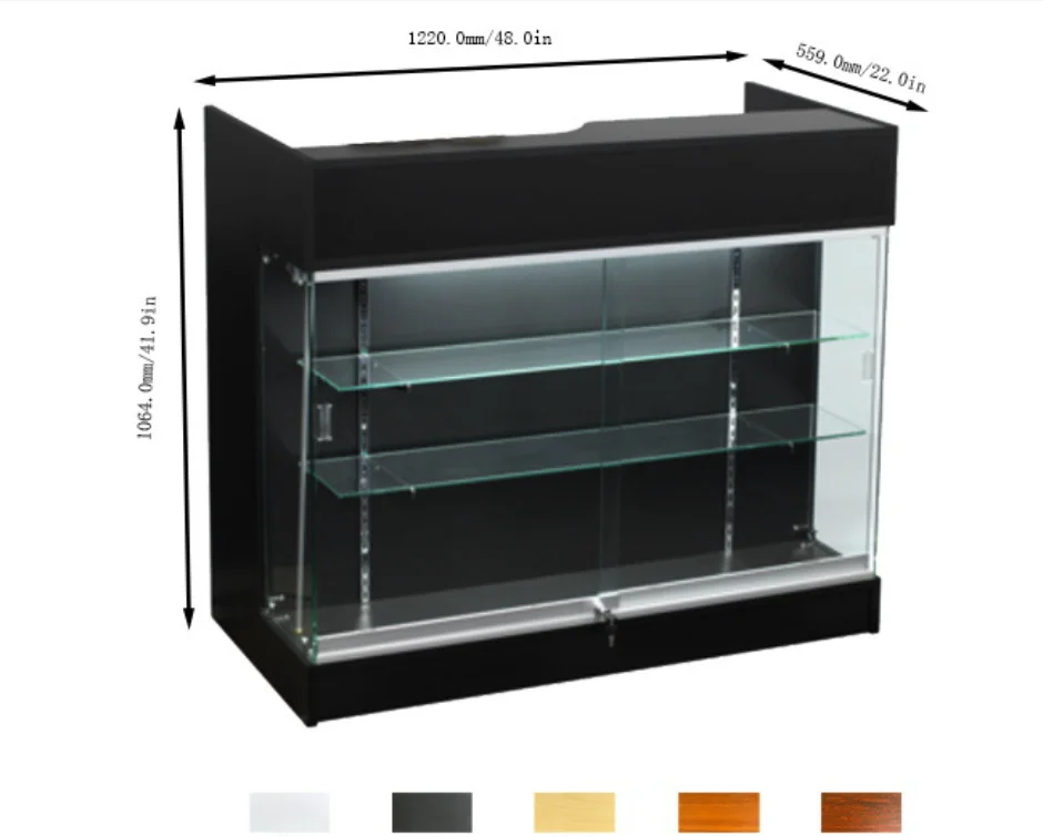 Full Vision showcase Display Supermarket Glass Counter showcase ...