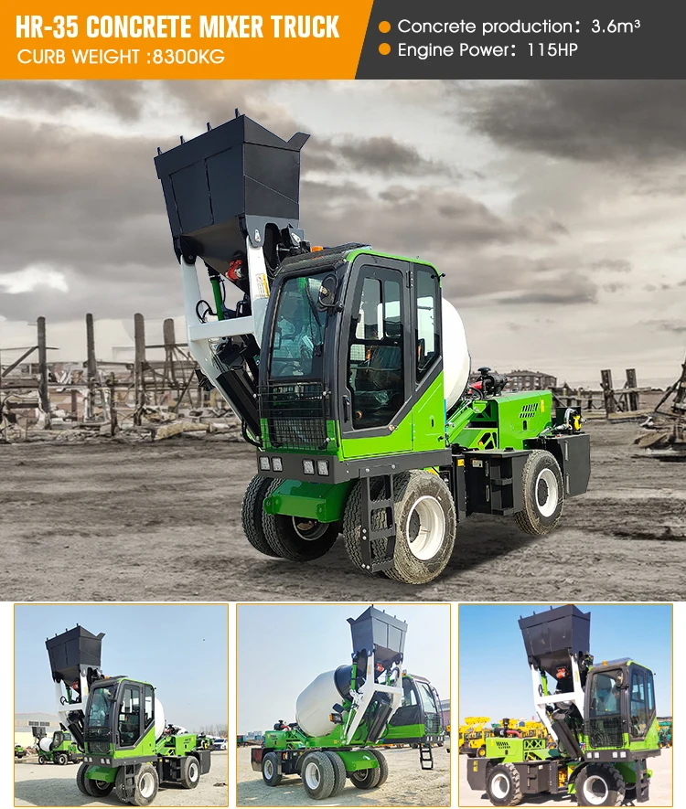 High Performance Integrated Self Loading Portable Diesel Mini Concrete ...