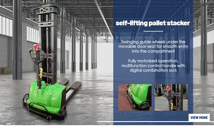 Full Electric Hydraulic Pallet Lift Stacker 1ton 1.5m Portable Walkie ...