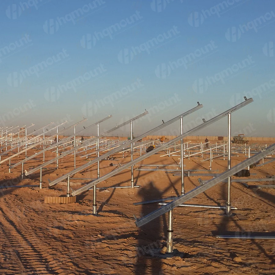 Fix Rack Above Concrete Base Galvanized Steel Solar Frame Apoyo Soar ...