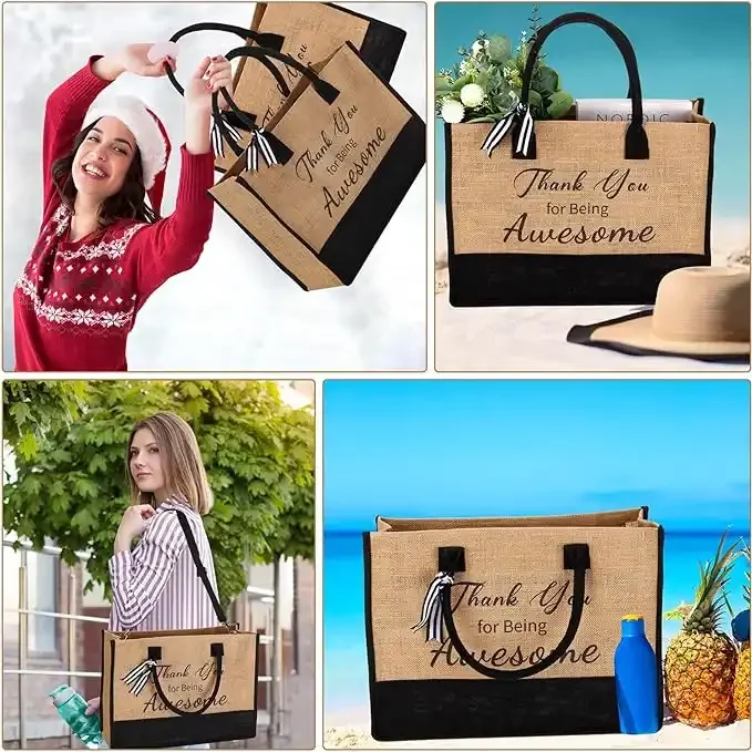 Shop Custom Logo Factory Bags - Fashionable Jute Totes