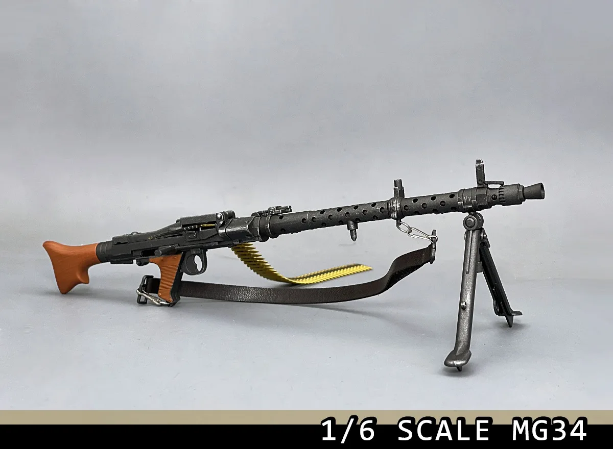 1/6 Military Model Wwii German Wwii Weapon Mg34 Light Machine Gun ...