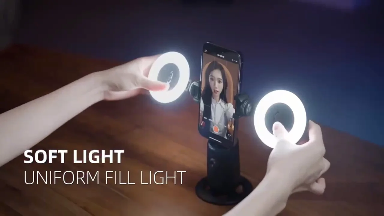 P01 Pro Auto Face Body Tracking Cell Phone Holder D07 Beauty Light 360 ...