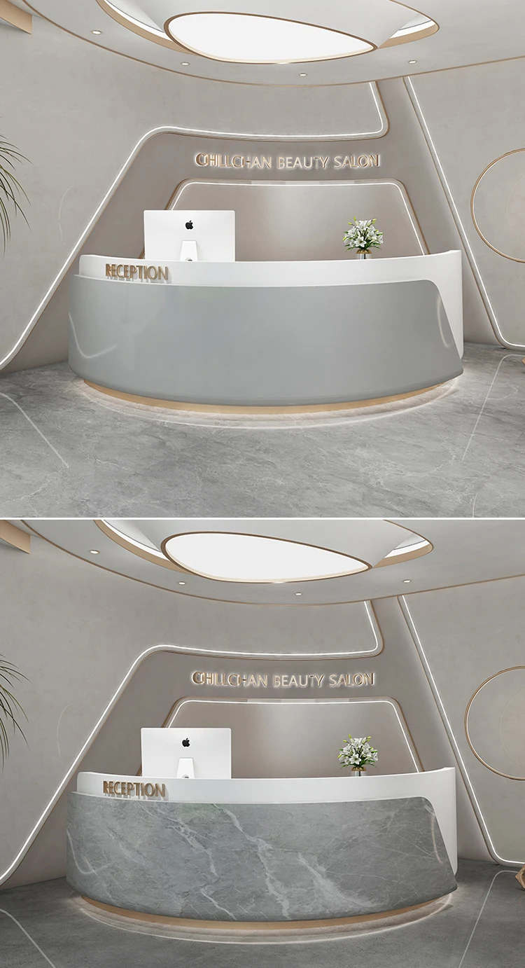 Half Circle Reception Desk - Modern & Luxurious Design