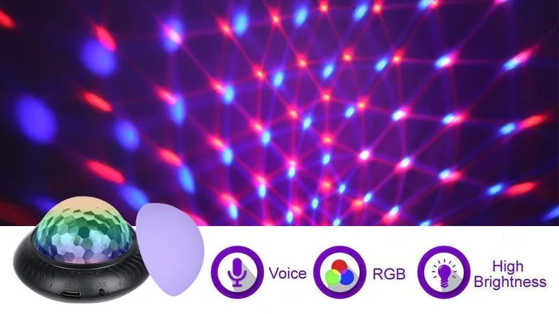 Mini Ufo Disco Light 2 In 1 Sound Activity Rgb Dj Usb Car Atmosphere ...