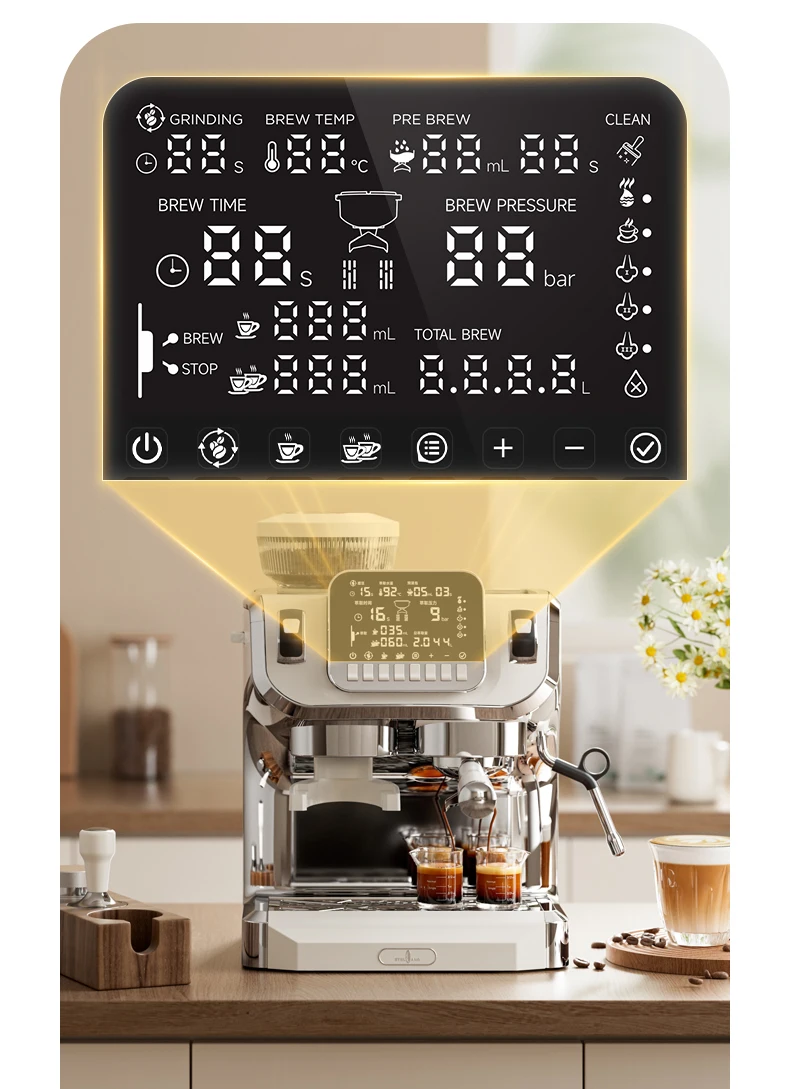 Italian Commercial Automatic Espresso Machine Professional Thermoblock ...