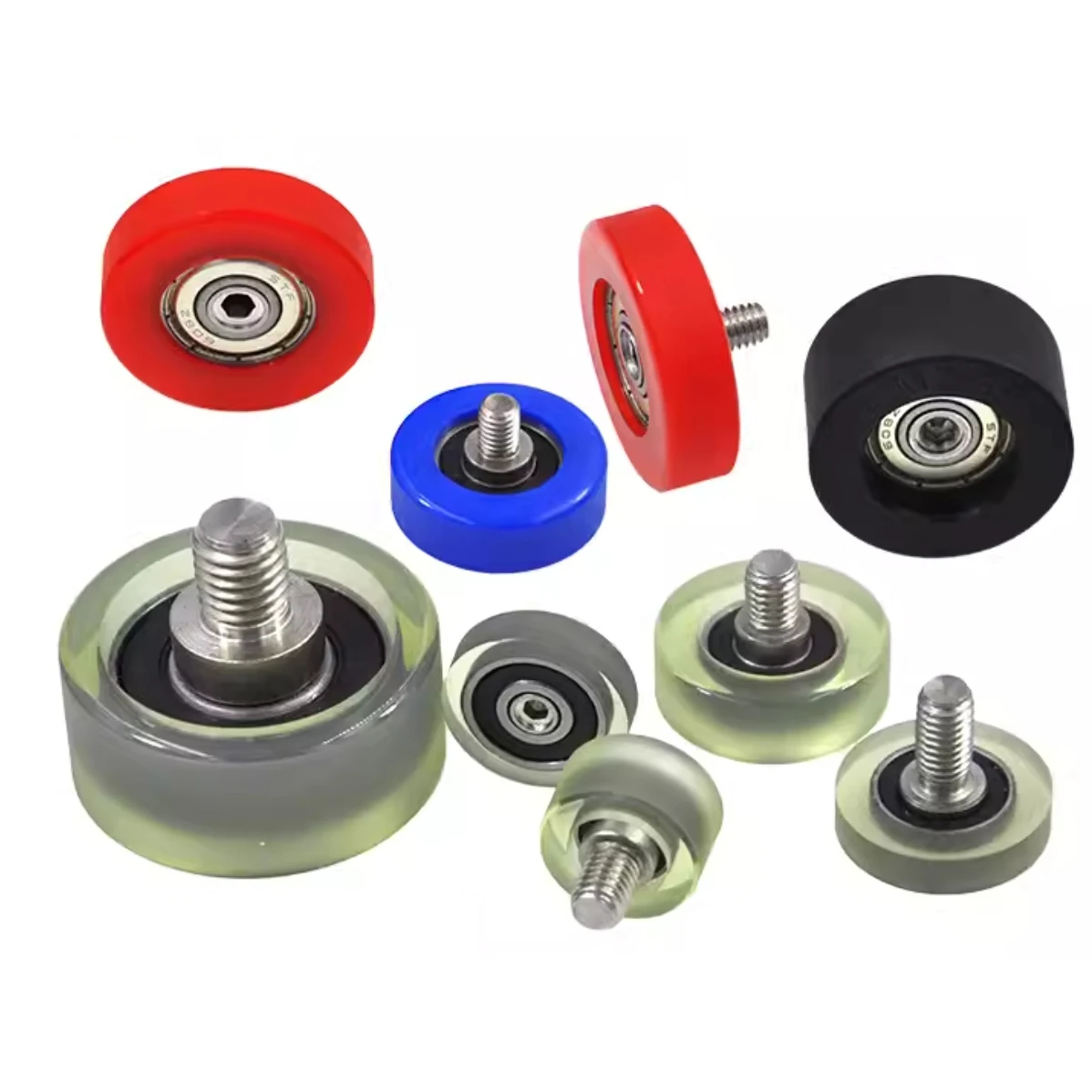 Silent Polyurethane Formed Bearings With Screw Pu Coated Roller Elastic ...