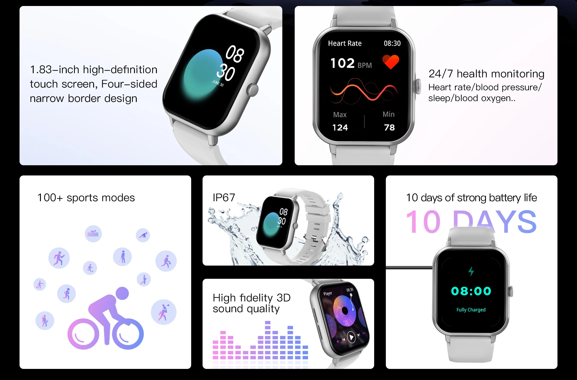 1.83 Inch Screen New Cpu Realtek Rtl8763ewe Da Fit Zl54c Bt Call Phone ...