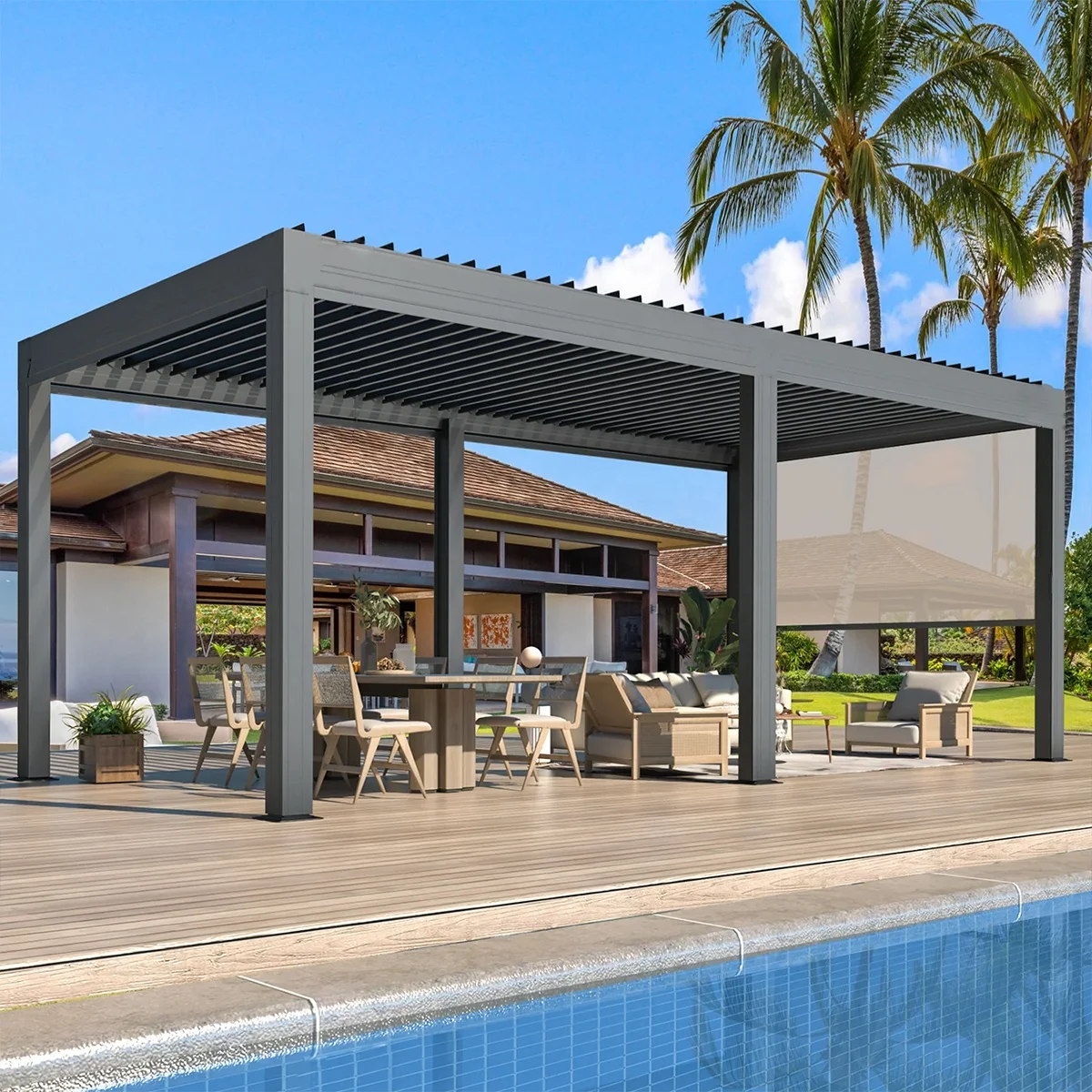 Alibaba.com: Retractable Roof, Electric Metal Gazebo, 4x6 Aluminum ...