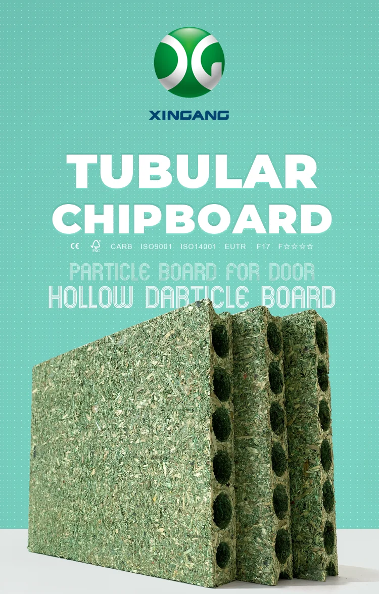 Waterproof 28mm 33mm 34mm 38mm Hollow Particle Board for Door Core Material