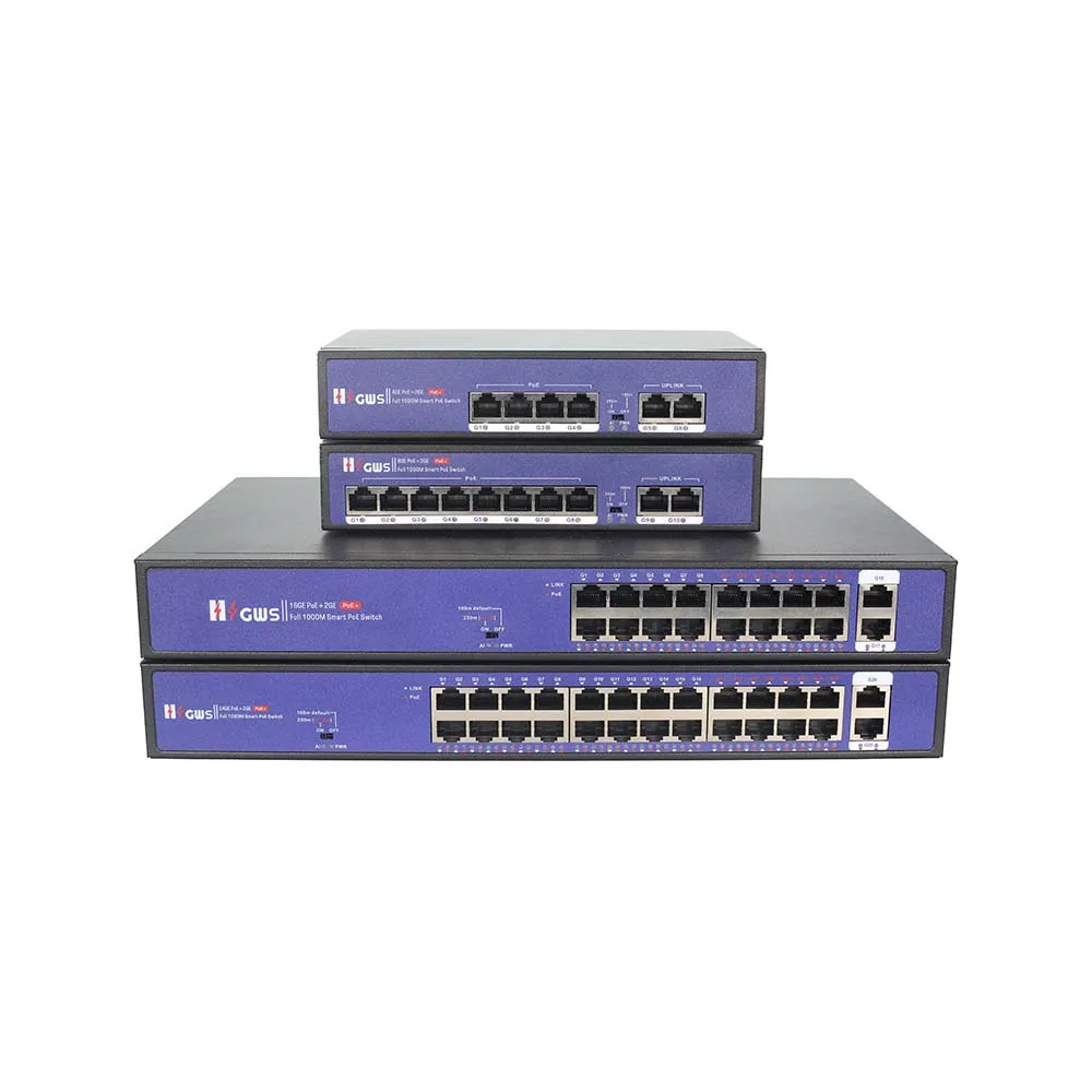 Commercial Gigabit Poe Switch 4+2 8+2 16+2 24+2 Port Network Switches ...