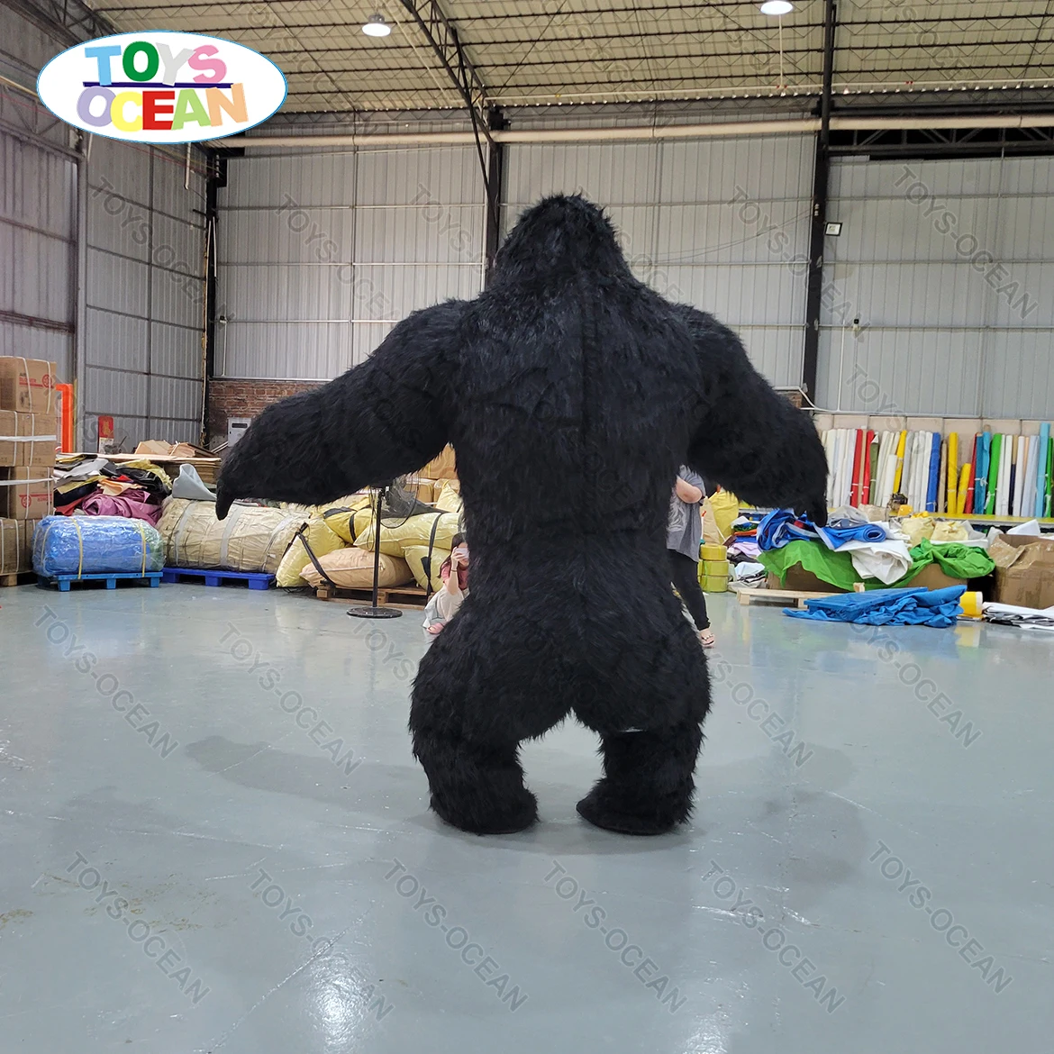 Inflatable Furry Polar Bear Mascot - Perfect for Sea Shipping