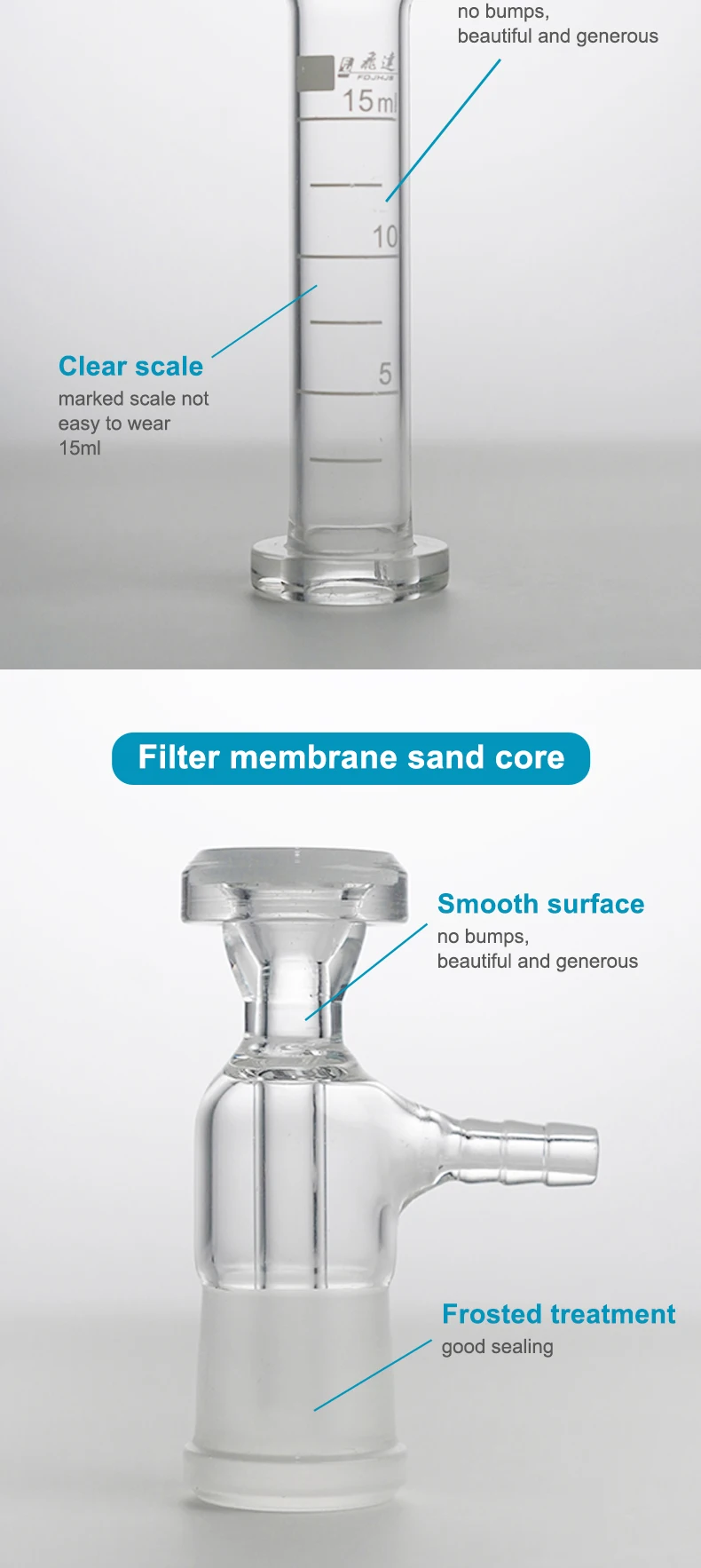 Lab 250ml All Glass Vacuum Filter Device - Customizable Support