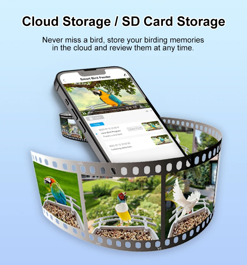 Ai Identify Bird Species App Remote Control Solar Smart Bird Feeder ...