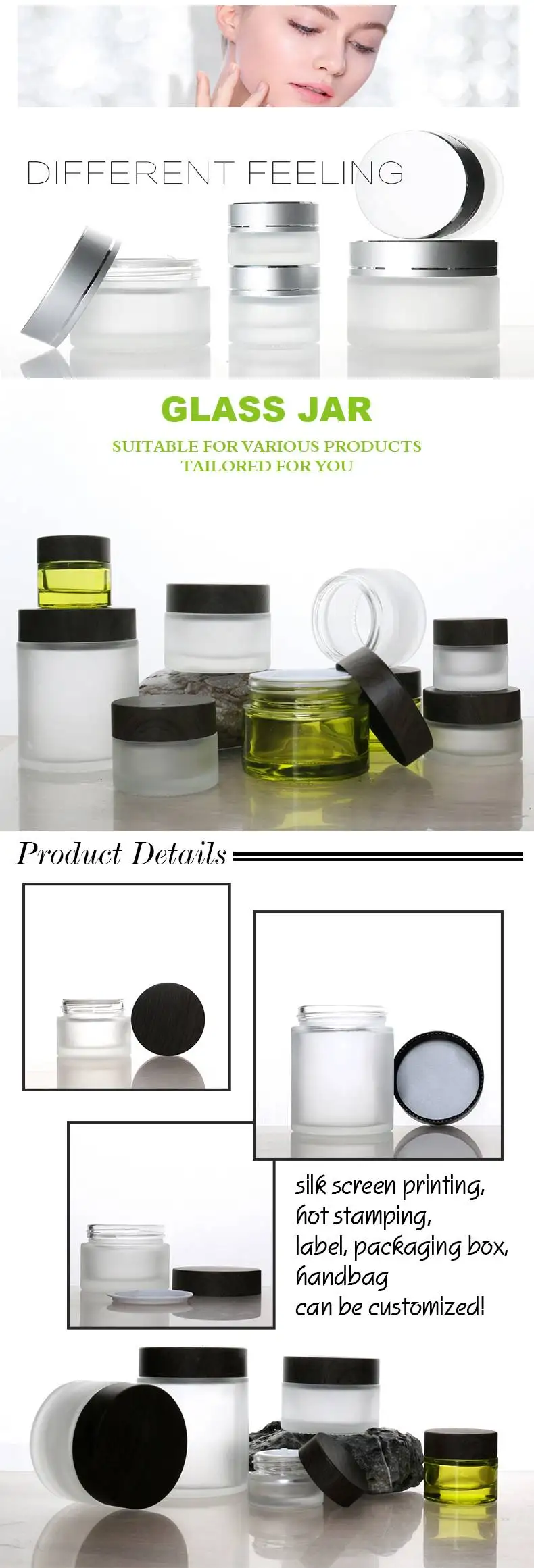 Chunbai Body Butters - Premium Glass Jars with Bamboo Lid