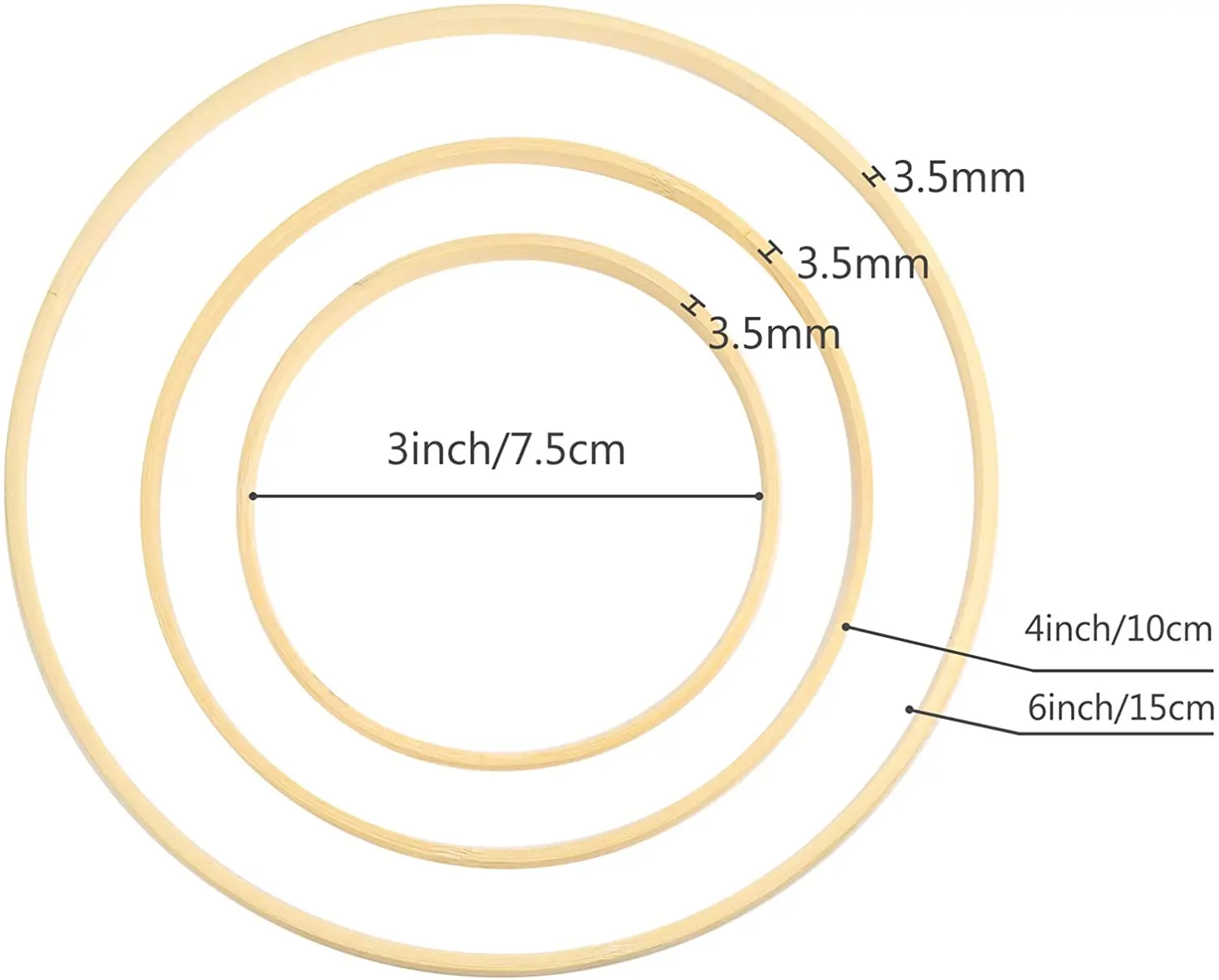 Large Wreath Craft Rings Circles Macrame Hoops Diy Dream Catcher ...
