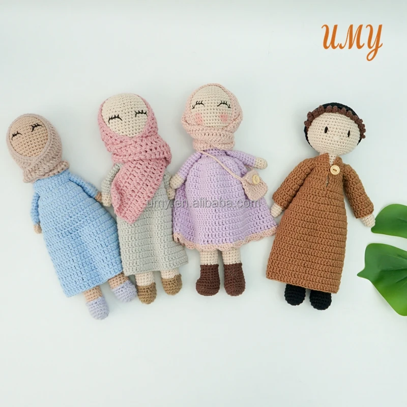 Baby Knitted Islamic Crochet Dolls - Hijab Amigurumi Toys for Kids ...