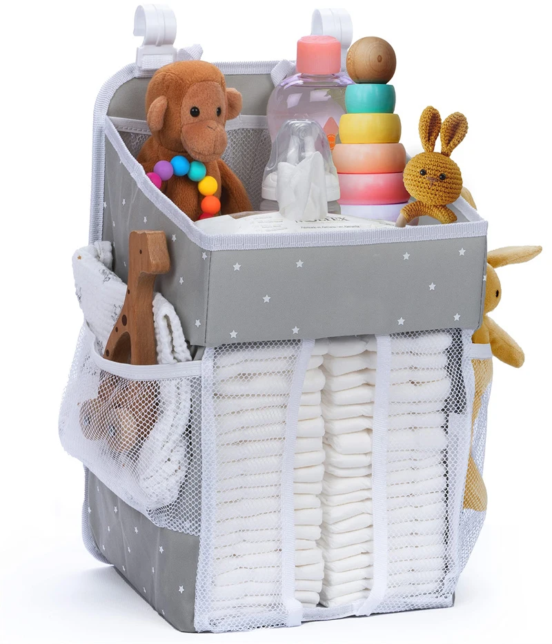 Hanging Baby Diaper Nursery Organizer Caddy - Multiple Pockets