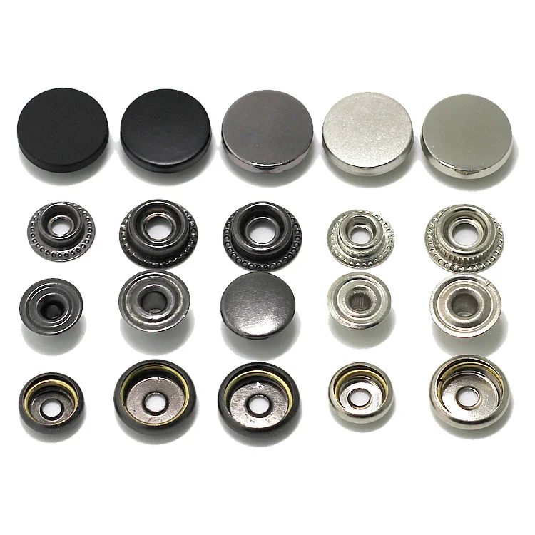 Oem Accessories Logo Design Round Press Gold Silver Brass Zinc Alloy ...