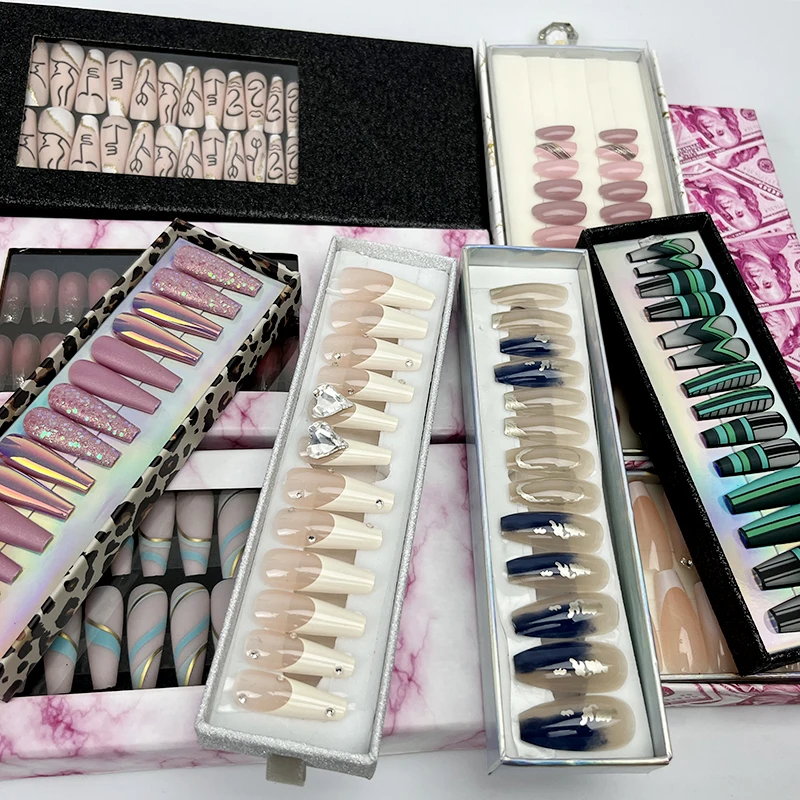 Wholesale Custom Logo Luxury Empty Press on Nails Packaging Box