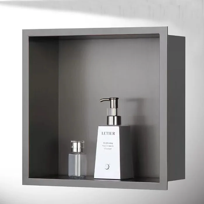 Modern 304 Stainless Steel Bathroom Recessed Wall Shower Niche Shampoo ...