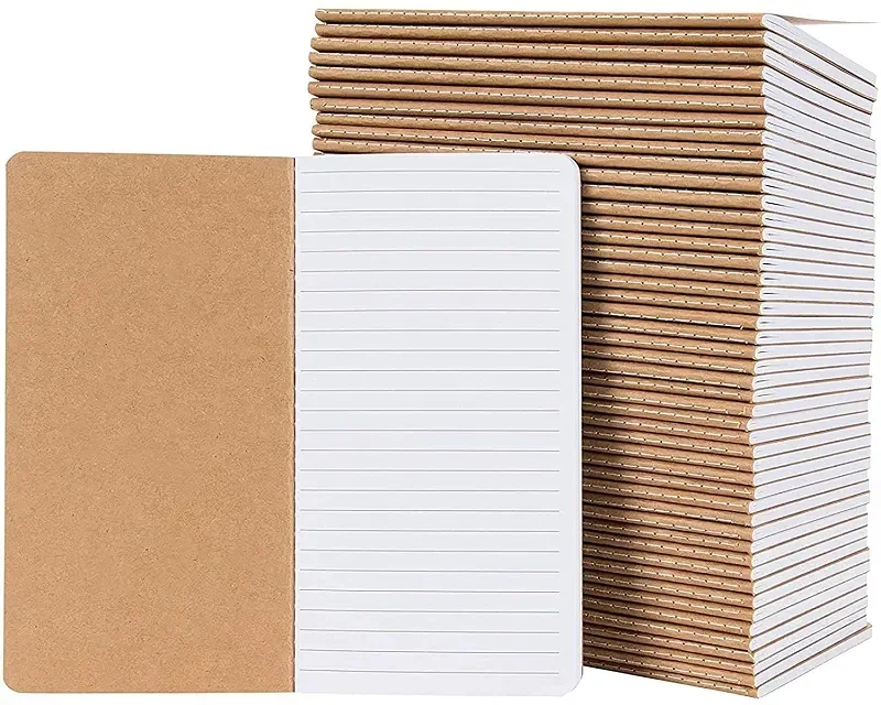 Wholesale Custom Sewing Binding Brown Lined School Notebooks