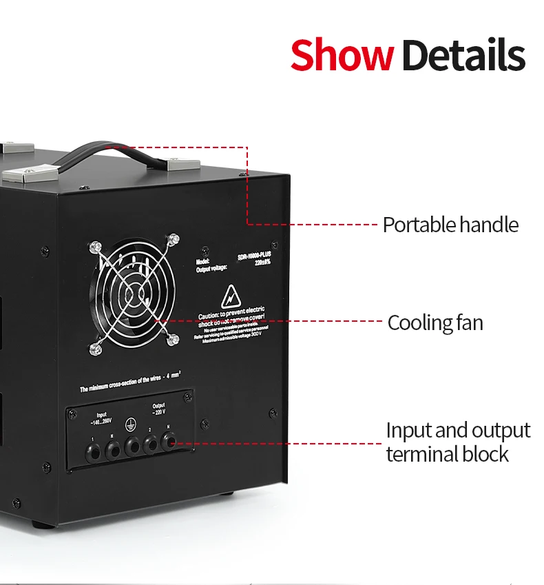 Single-Phase 10kVA Automatic Voltage Regulator Stabilizer LED Display ...