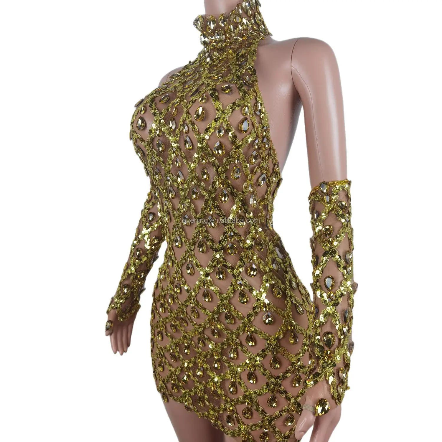 Sexy Party Dress - Transparent Diamond Sequin Formal