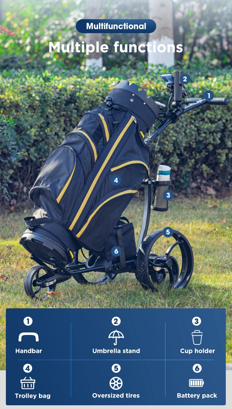 Foldable 3-Wheel Electric Golf Cart with Cruise Control - OEM/ODM