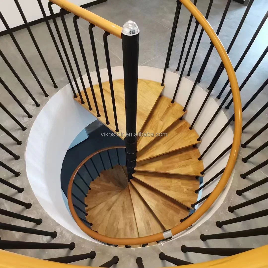 VIKO Iron Railing Round Tube Carbon Steel Spiral Staircase