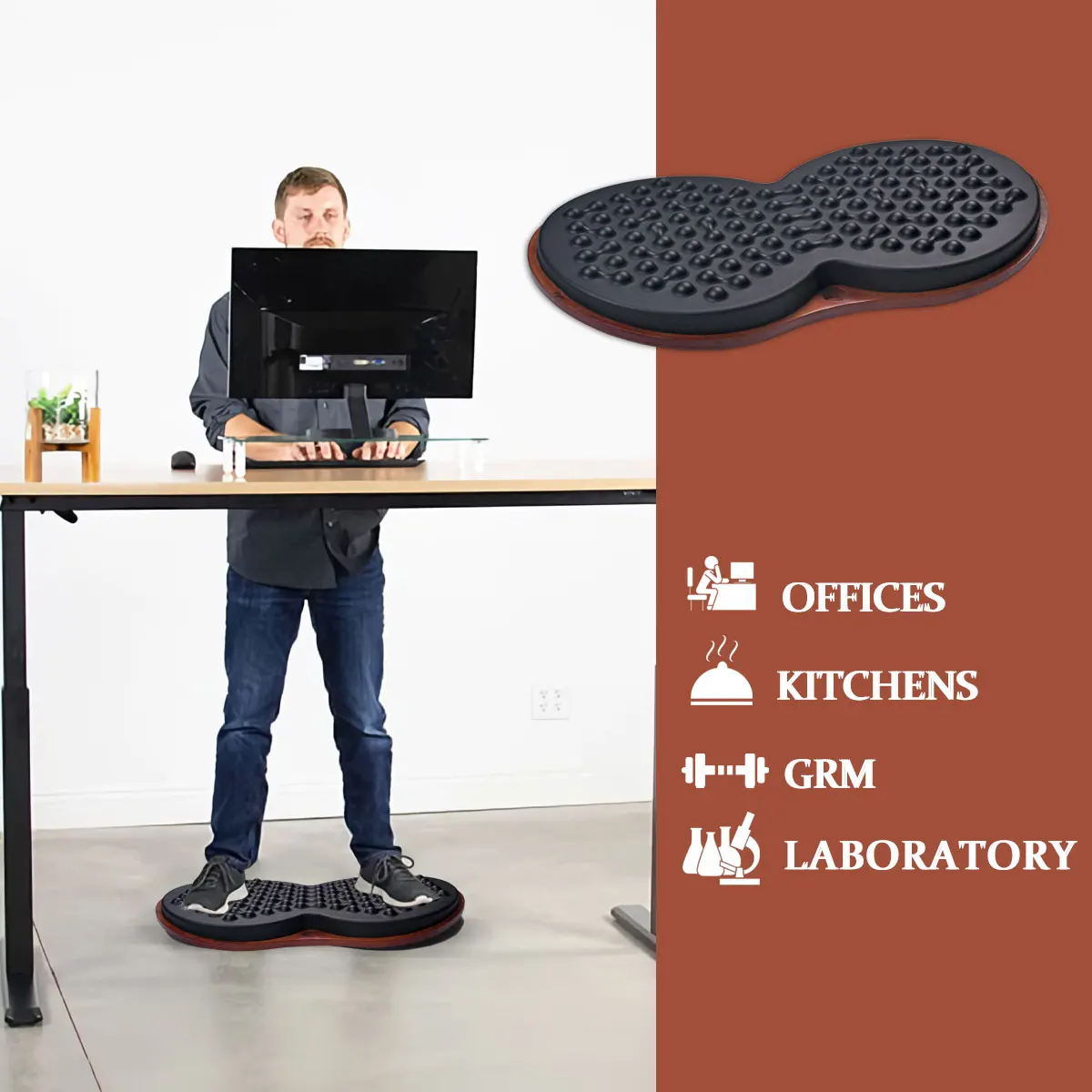 Standing Desk Mat Balance Board - Anti Fatigue & Fitness