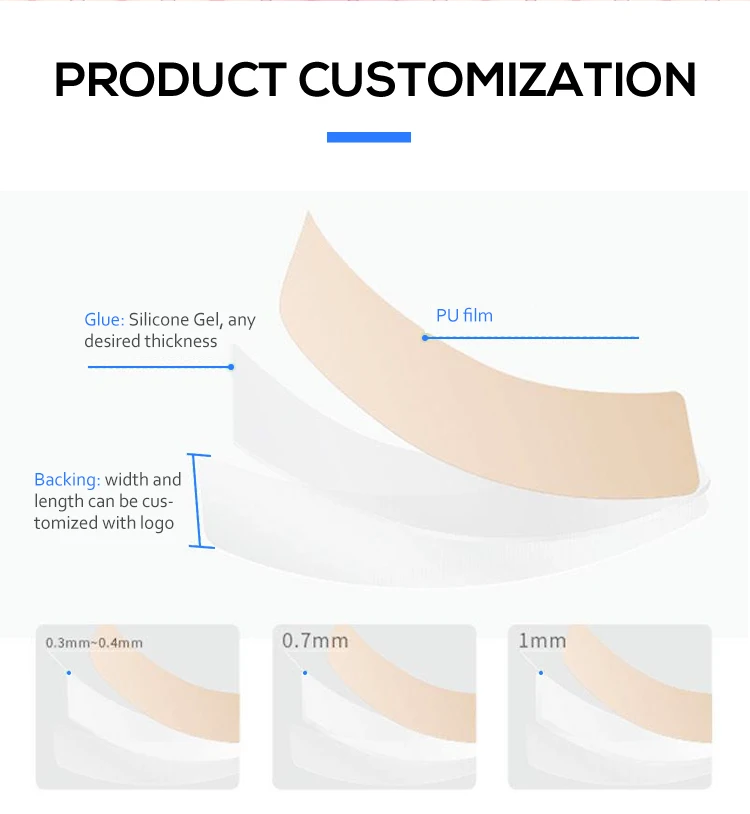 Medical Grade Silicone Gel Dressing Scar Removal Patch Self Adhesive ...