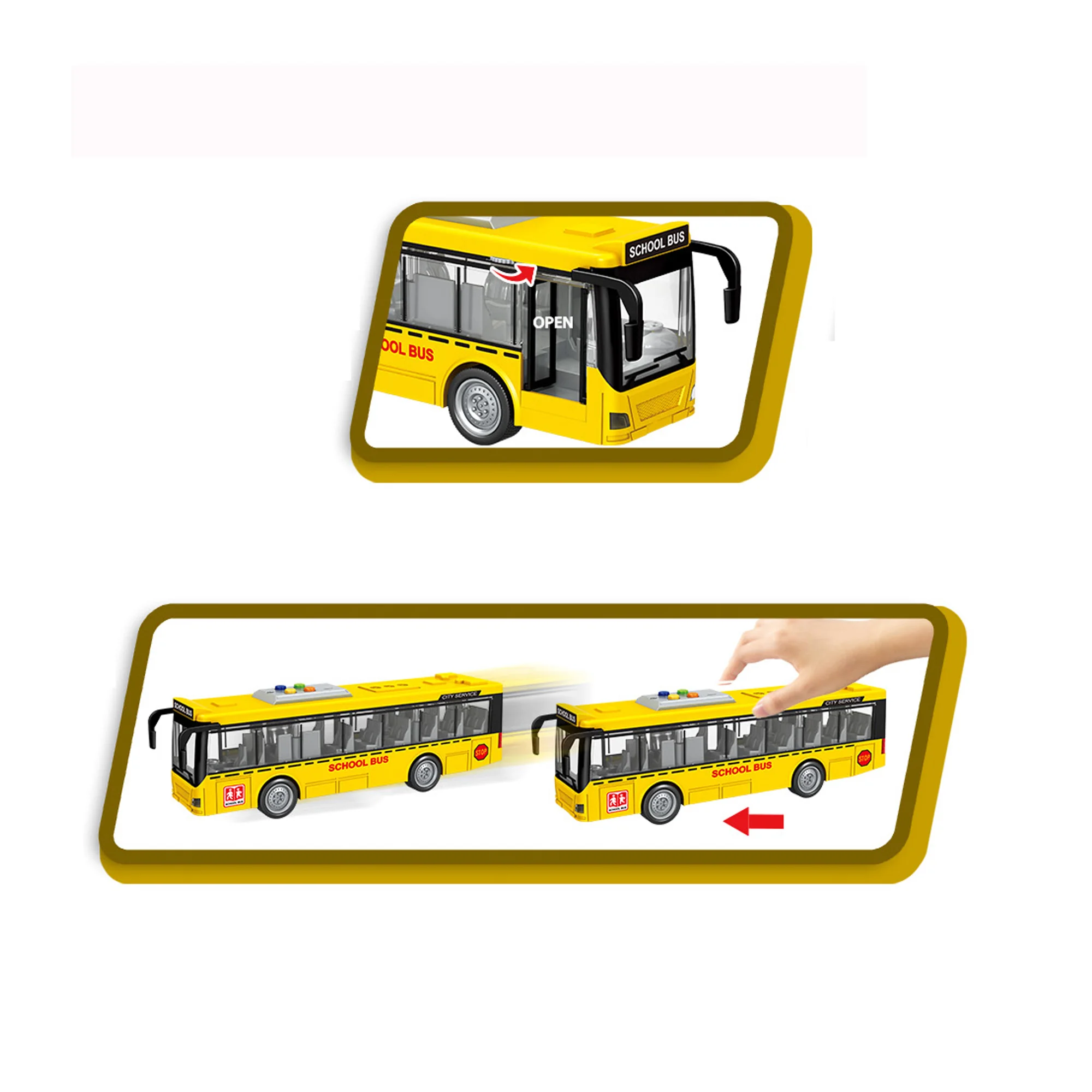 1:16 Campus Bus Educational Toy For Stimulating Imagination And ...