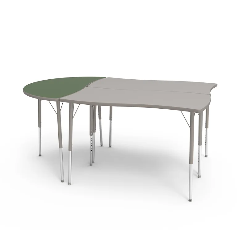 Height Adjustable Half Round Table School Study Writing Table Activity ...