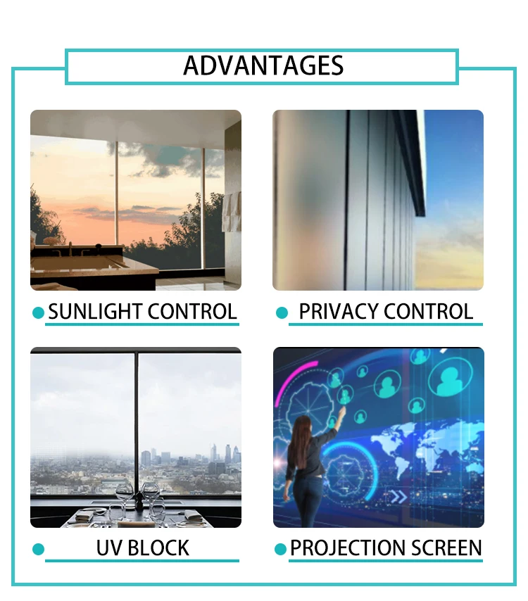 Smart Privacy Electric Window Film - PDLC Controlled Glass