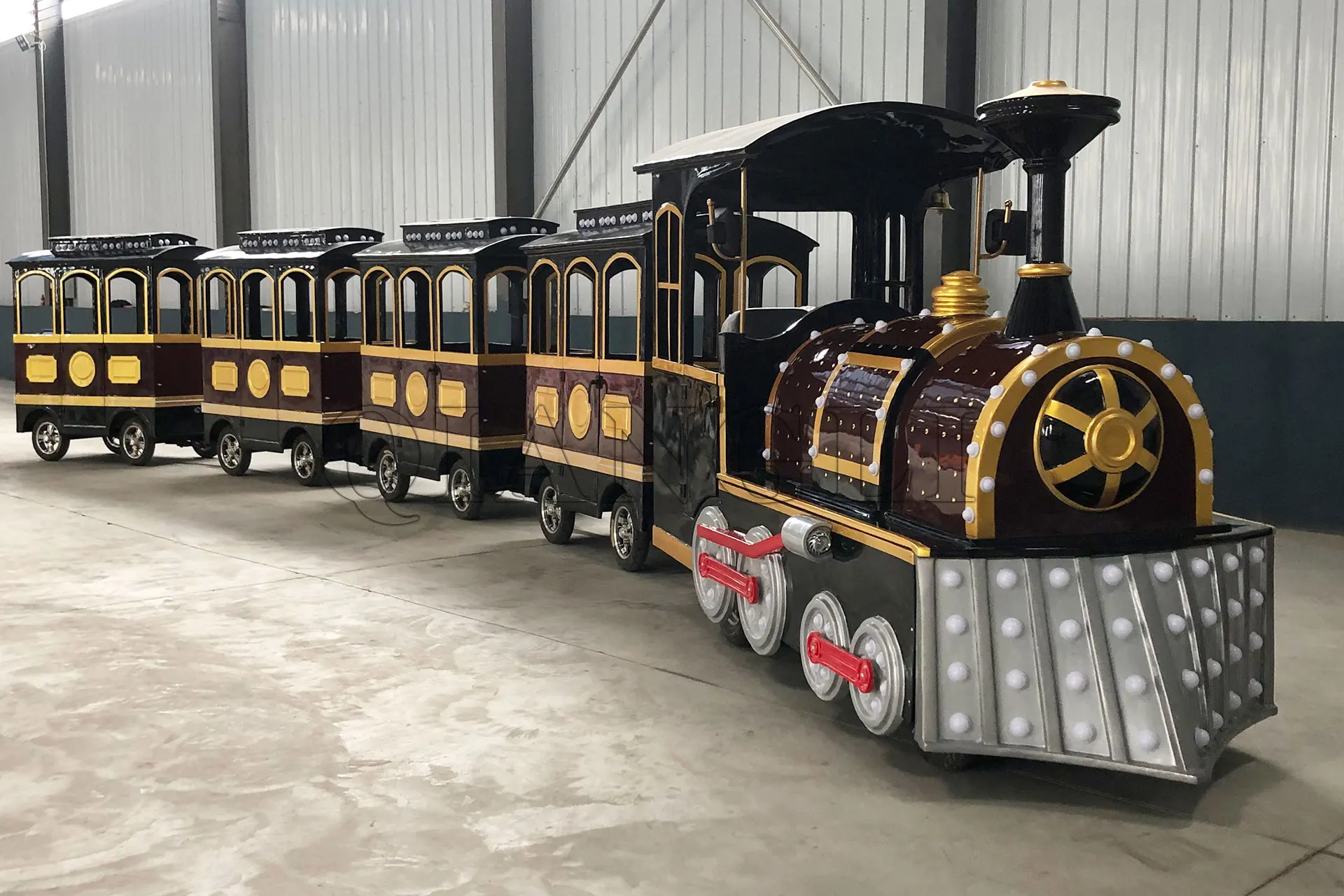 Indoor And Outdoor Electric Trackless Train Battery Mini Express For ...