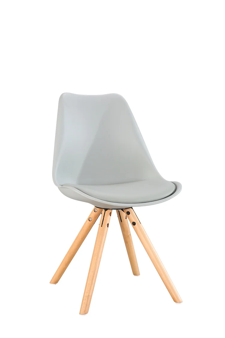 Modern Plastic Chair With Wood Legs Living Room Chair Office Dining ...