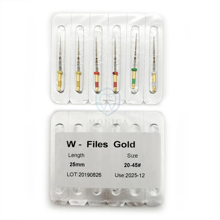 Wave One NiTi Reciprocating Dental Files / Detal Instruments Super Gold ...