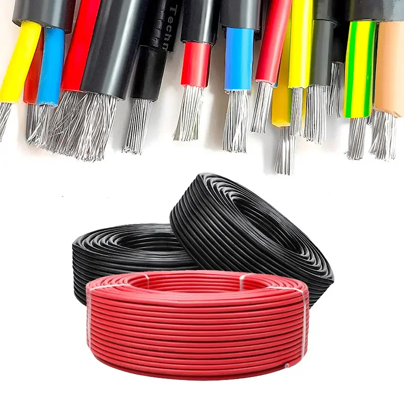 4mm2 6mm2 10mm2 16mm2 1000v 1500v Tinned Copper Dc Pv Photovoltaic Solar Wire Cable For Solar ...
