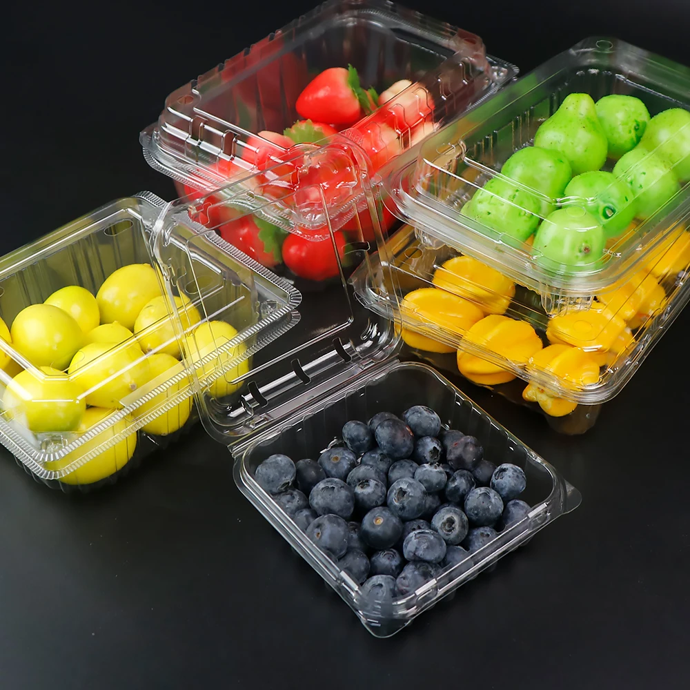 Clear Plastic Clamshell Fruit Packaging Box For Salad - Buy Plastic ...